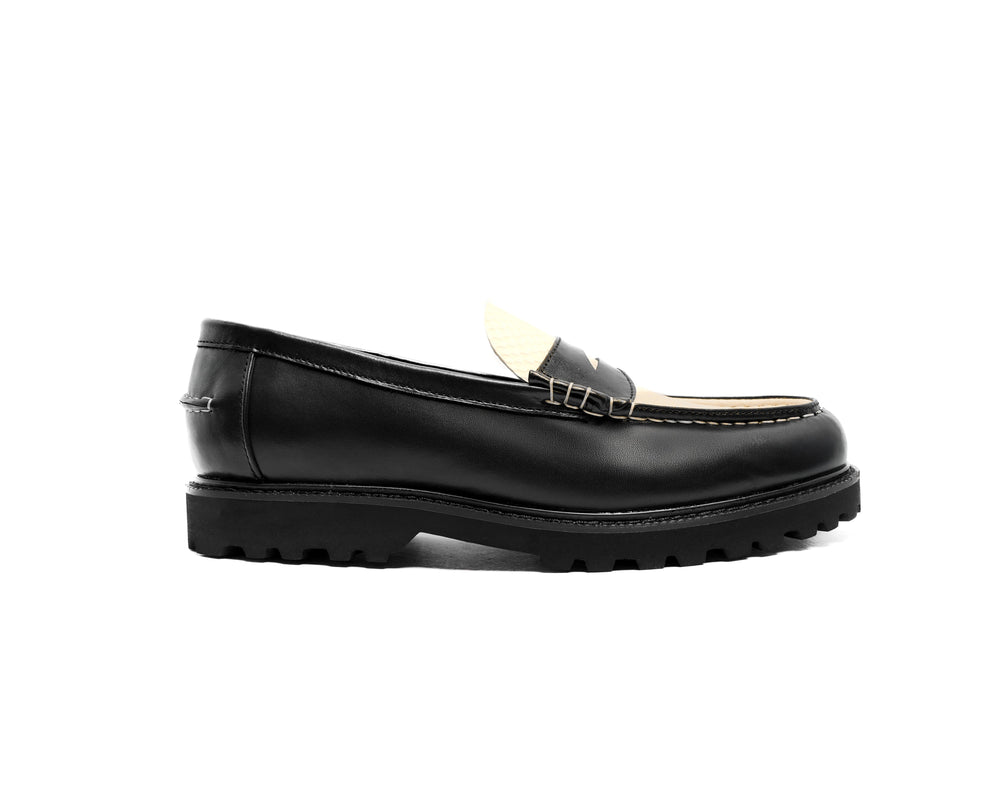 JADE LOAFERS - PYTHON SKIN IN BLACK – Thy Roots